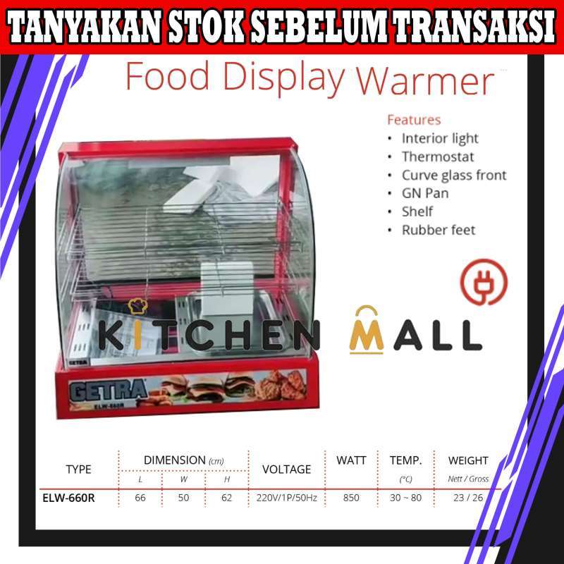 Jual Getra Elw-660r Food Display Warmer / Showcase Penghangat Makanan ...