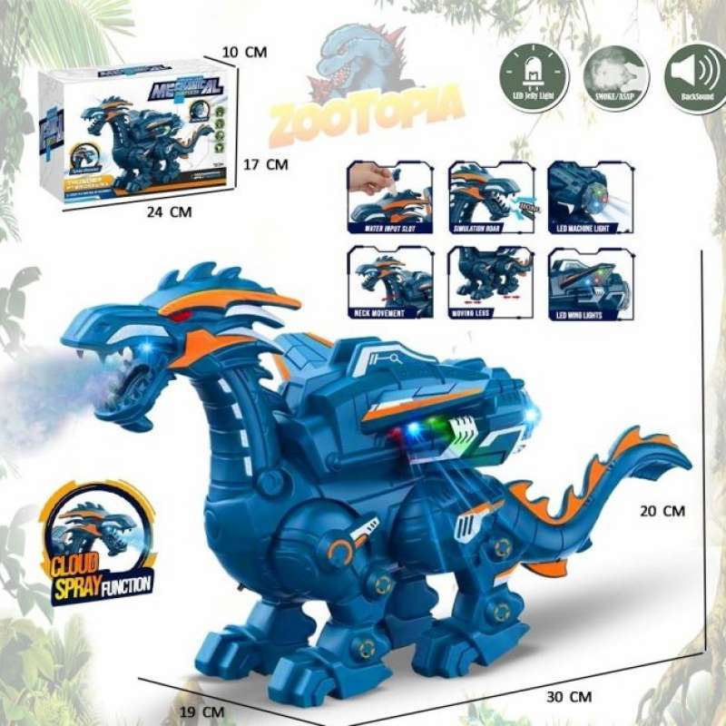 Jual Mainan Robot Dino Naga Dragon bersayap Dinosour Binatang Zootopia ...