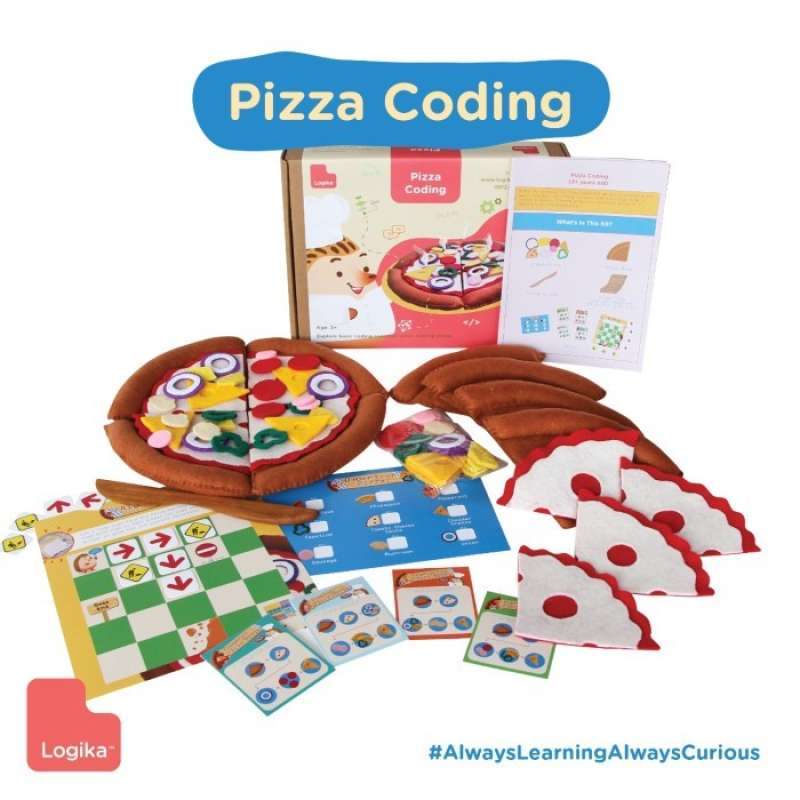Promo Logika Kids DIY mainan edukasi 3+ - Pizza Coding Menyusun Pizza Coding Diskon 23% di ...