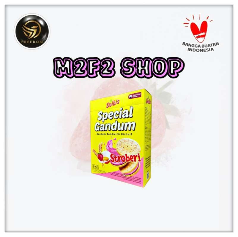 Jual Delbis Biskuit Special Gandum Sandwich Rasa Stroberi - 39 Gr ...