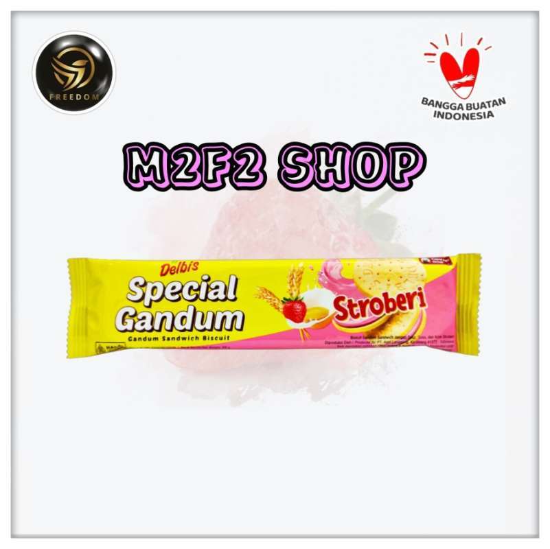 Jual Delbis Biskuit Special Gandum Sandwich Rasa Stroberi - 39 Gr ...
