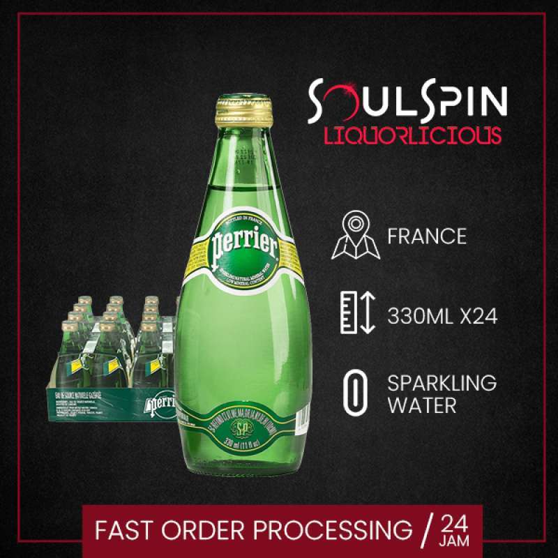 Jual Perrier Original Sparkling Mineral Water 330ml [ dus isi 24 botol ...