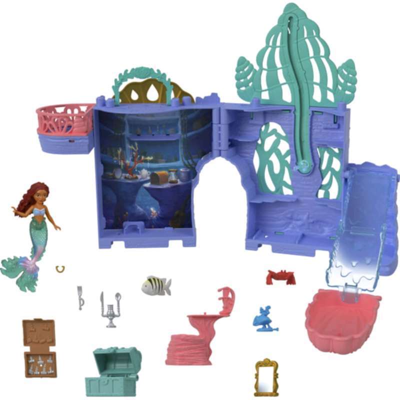 Jual Disney the little mermaid storytime stackers Ariel grotto playset ...