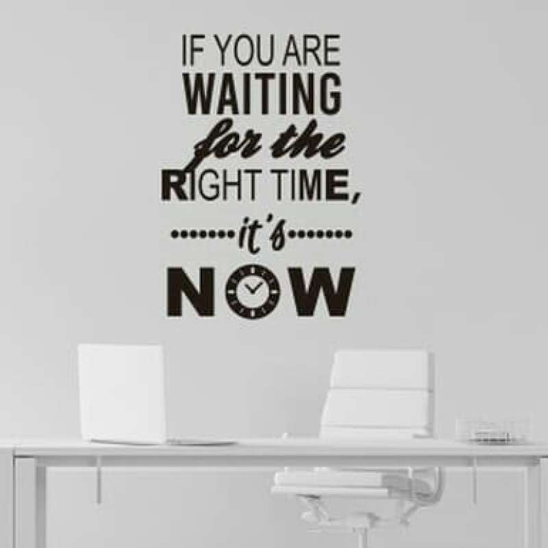 Promo Sticker Quotes Waiting Time Wall Stiker Kaca Dingding Kantor ...