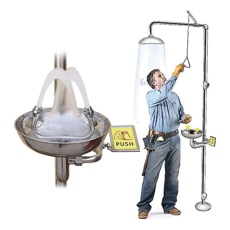 Promo Emergency Eyewash Shower Station / Stand Eye Wash Diskon 33% Di ...