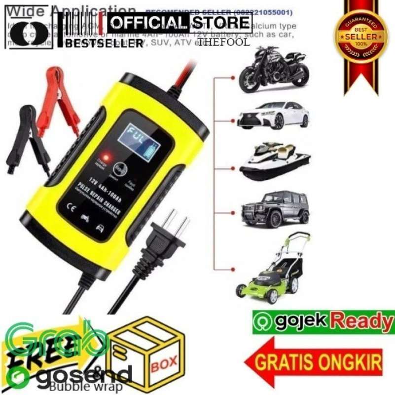 Promo Smart Battery Fast Charger Desulfator Tester Aki Accu Mobil 12V ...