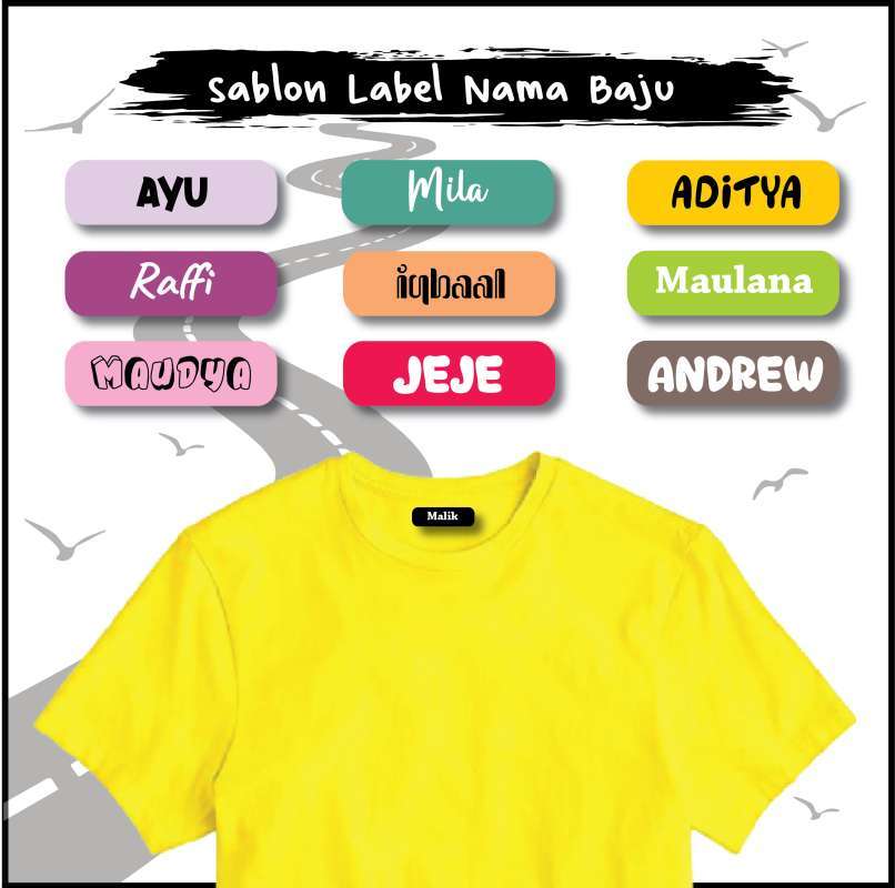 Jual CUSTOM LABEL SERAGAM SEKOLAH NAMA ANAK KAOS STIKER SABLON SETRIKA ...