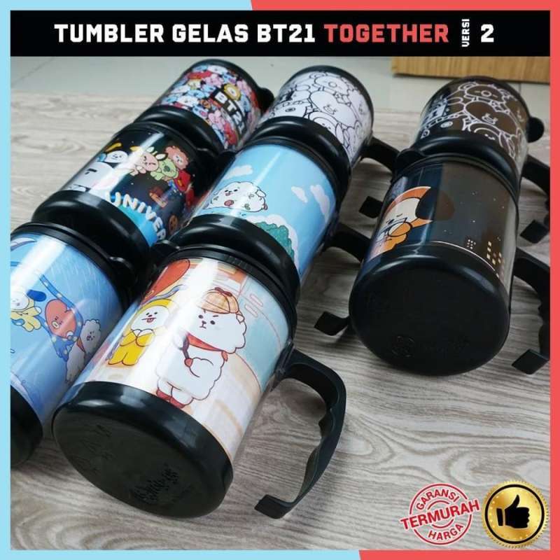 Promo Tumbler Gelas Bt21 Together (versi 2) / Merchandise Kpop / Bts ...