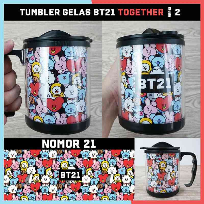Promo Tumbler Gelas Bt21 Together (versi 2) / Merchandise Kpop / Bts ...