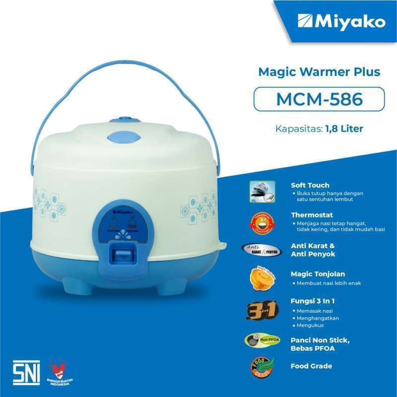 Promo Miyako Mcm-586 Rice Cooker 3in1 Magic Warmer Plus [1.8 L] Diskon ...