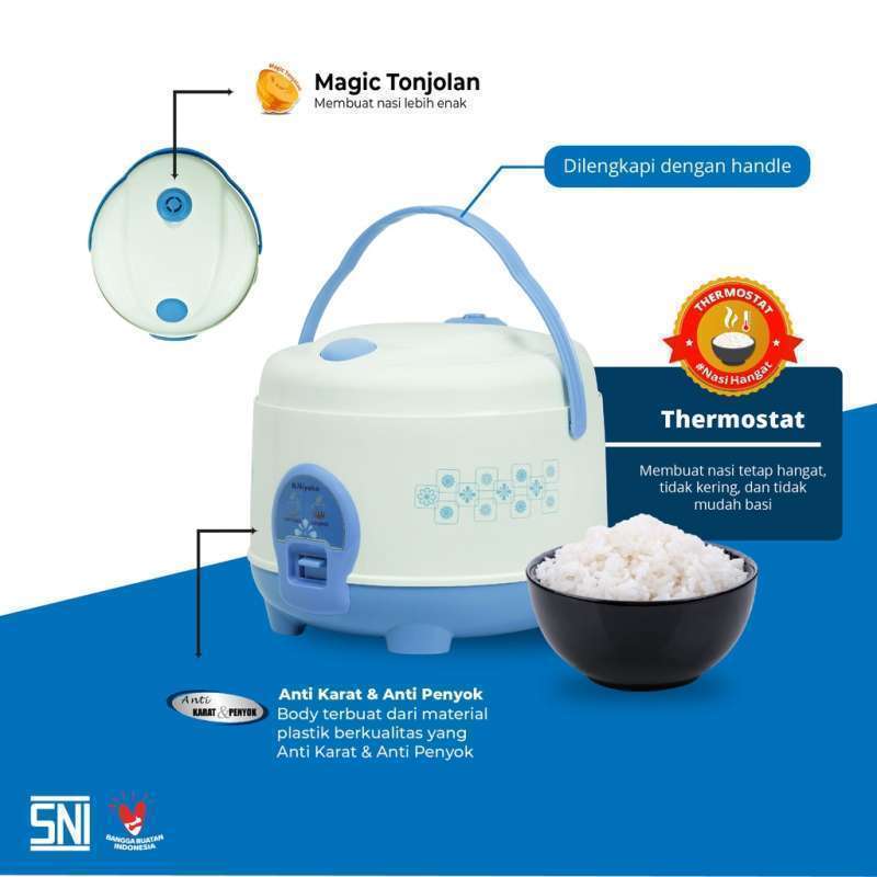 Promo Miyako Mcm-586 Rice Cooker 3in1 Magic Warmer Plus [1.8 L] Diskon ...