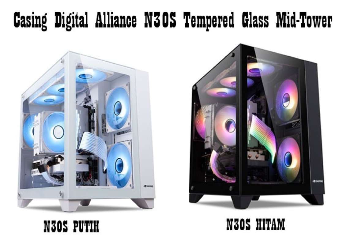 Jual Casing Gaming Digital Alliance N30S V2 Tempered Glass Mid-Tower di ...