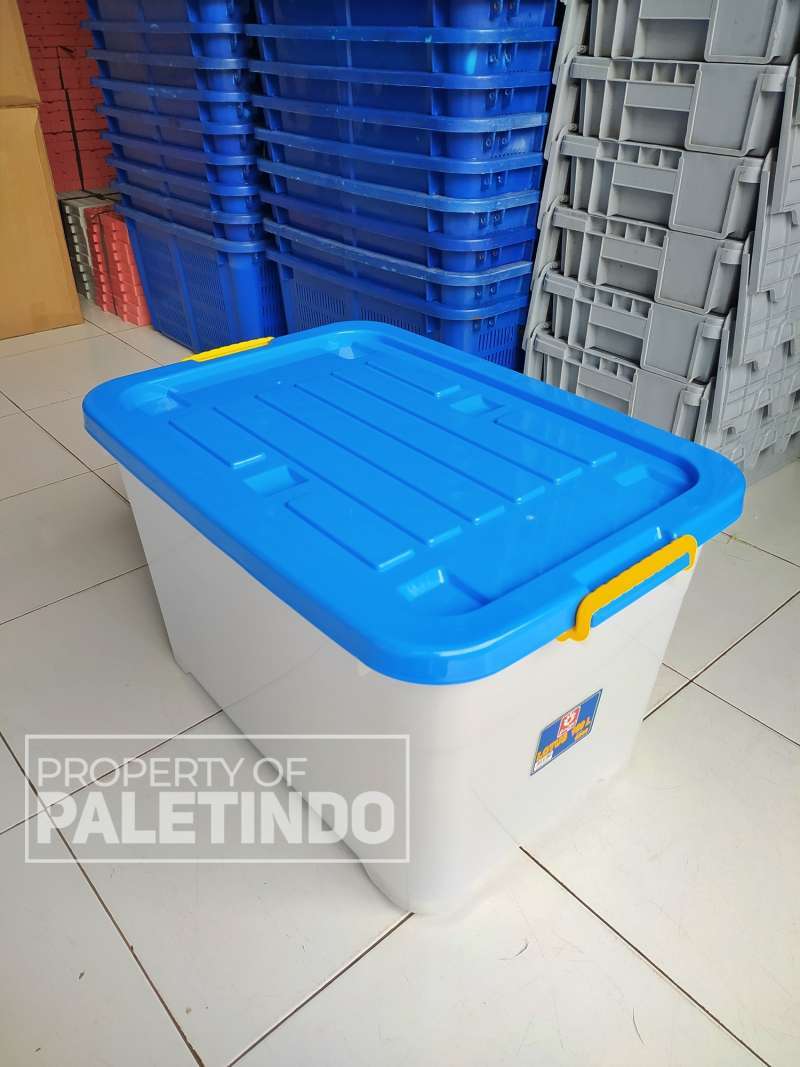 Jual Container Box Besar Dengan Roda Lotus 100 Liter - Biru Di Seller ...