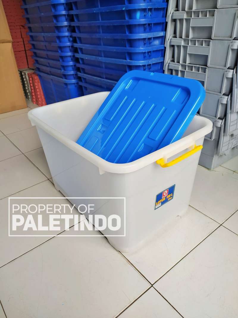 Jual Container Box Besar Dengan Roda Lotus 100 Liter - Biru Di Seller ...
