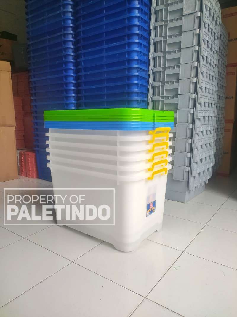 Jual Container Box Besar Dengan Roda Lotus 100 Liter - Biru Di Seller ...