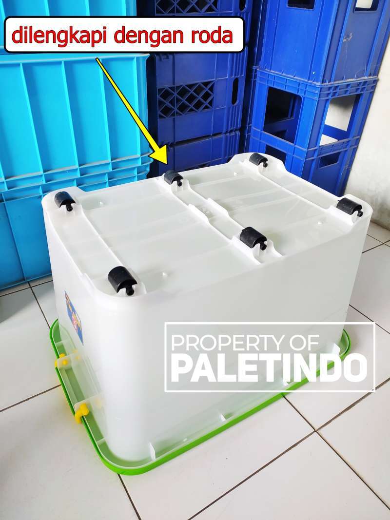 Jual Container Box Besar Dengan Roda Lotus 100 Liter - Biru Di Seller ...