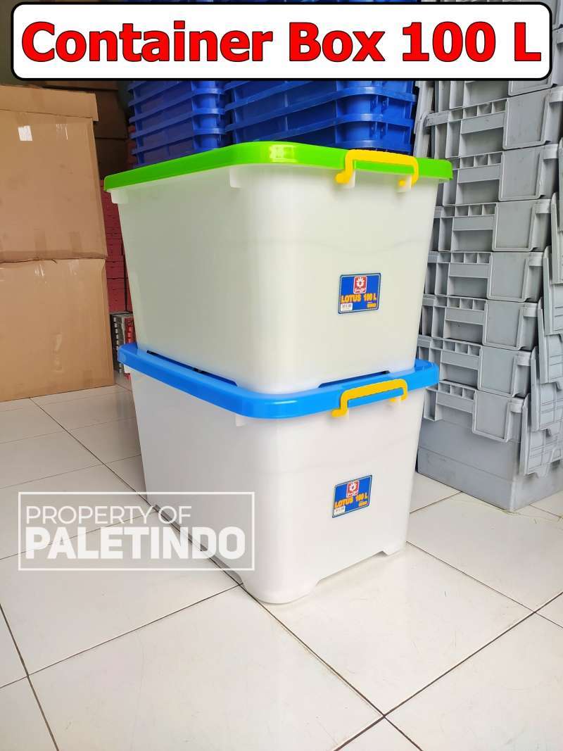 Jual Container Box Besar Dengan Roda Lotus 100 Liter - Biru Di Seller ...