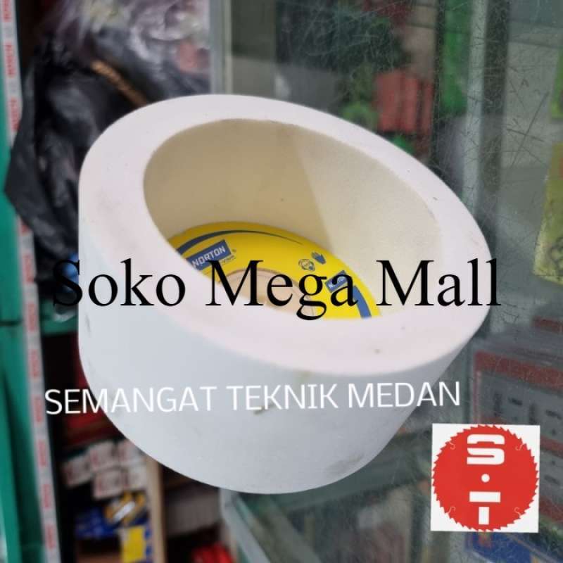 Promo Murah 5 BATU MANGKOK POLES ASAH NORTON 5 Inch 50mm GRIT 80 38A80 ...