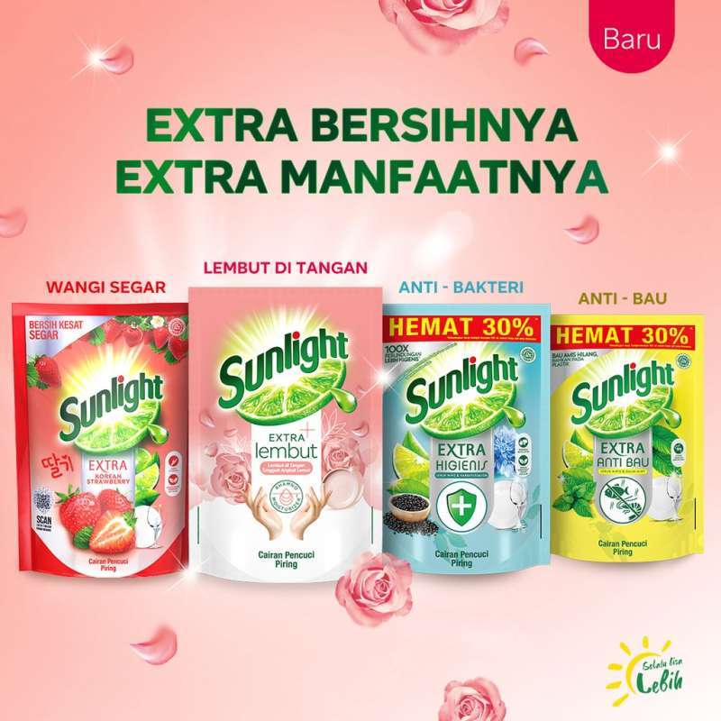 Promo Buy 2 - Sunlight Sabun Cuci Piring Gentle Extra Lembut Pouch [600 Ml] Free Dishwashing ...