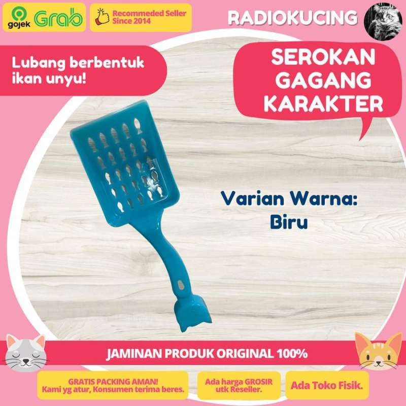 Jual Serokan Besar Bolong Motif Ikan - Sekop Serok Pasir Kotoran Kucing ...