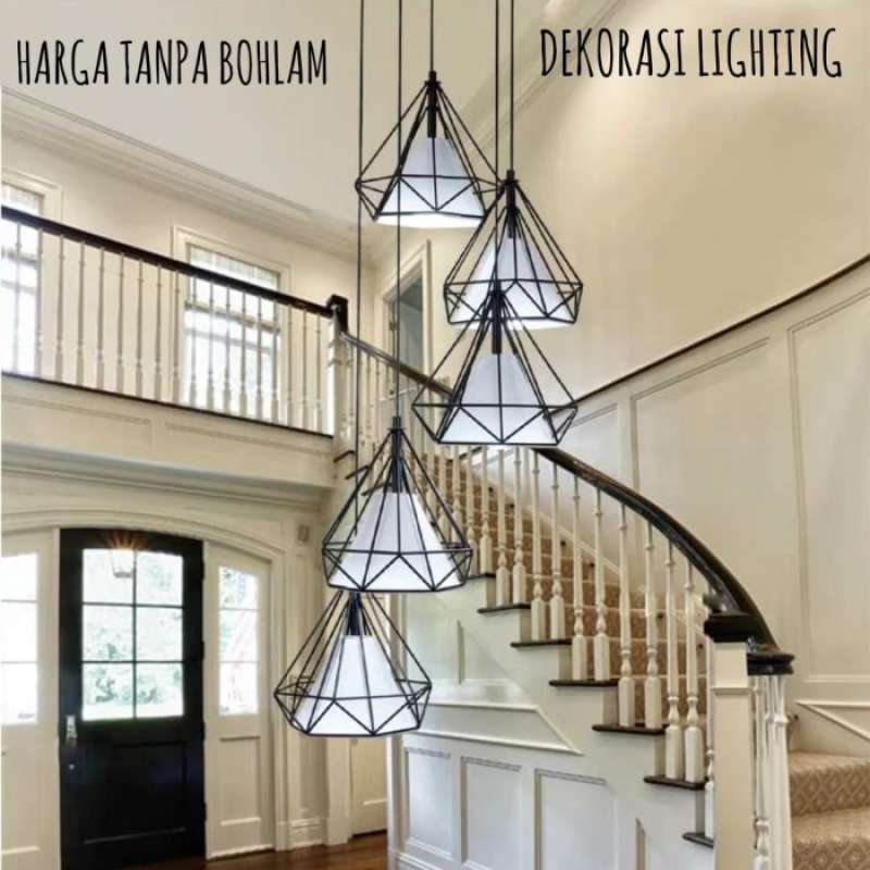 Promo LAMPU GANTUNG VOID TANGGA DIAMOND + KAIN 5IN1 Diskon 26% di ...