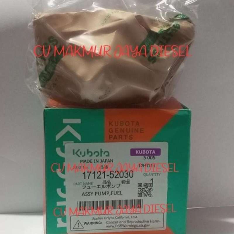 Jual Ready Fuel Pump/Pompa Solar V2403 17121-52030 Kubota Original di ...