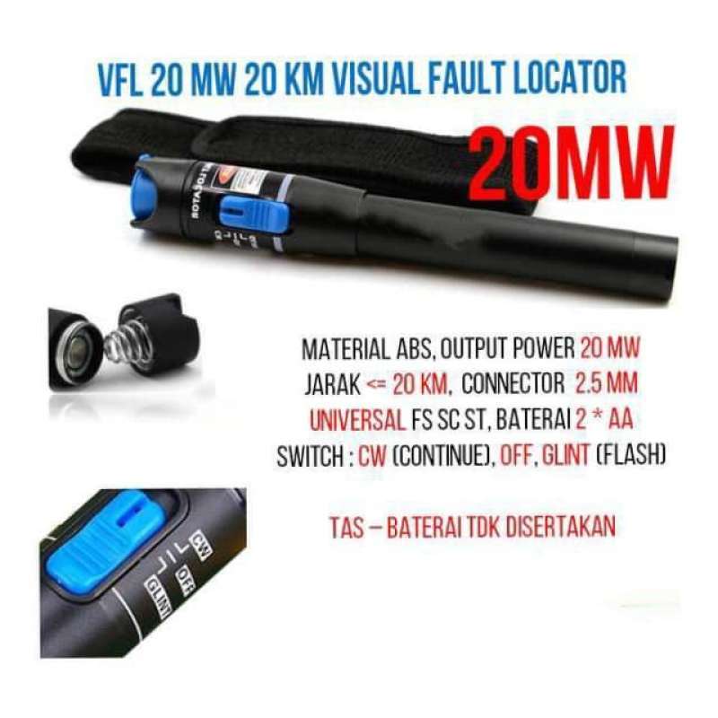 Promo cable tester laser fiber optic/VFL(visual fault locator) FTTH ...