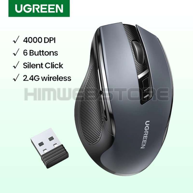 Promo UGREEN 90545 Ergonomic Silence Design Wireless Silent Mouse Mice ...