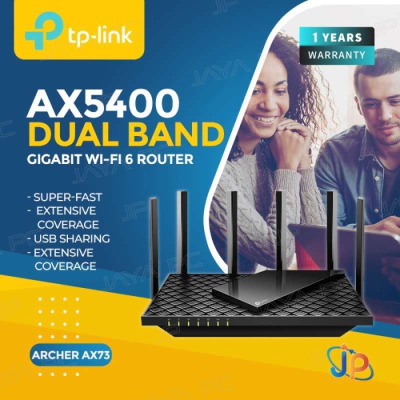 Promo TP-LINK ARCHER AX73 AX5400 Dual-Band Gigabit Wifi 6 Router Diskon ...
