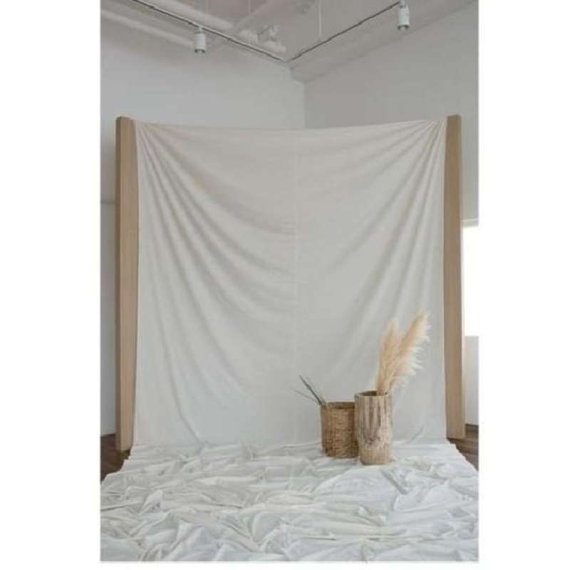 Jual Kain Polos Putih Tulang Backdrop Background Foto Studio 3m-5m ...