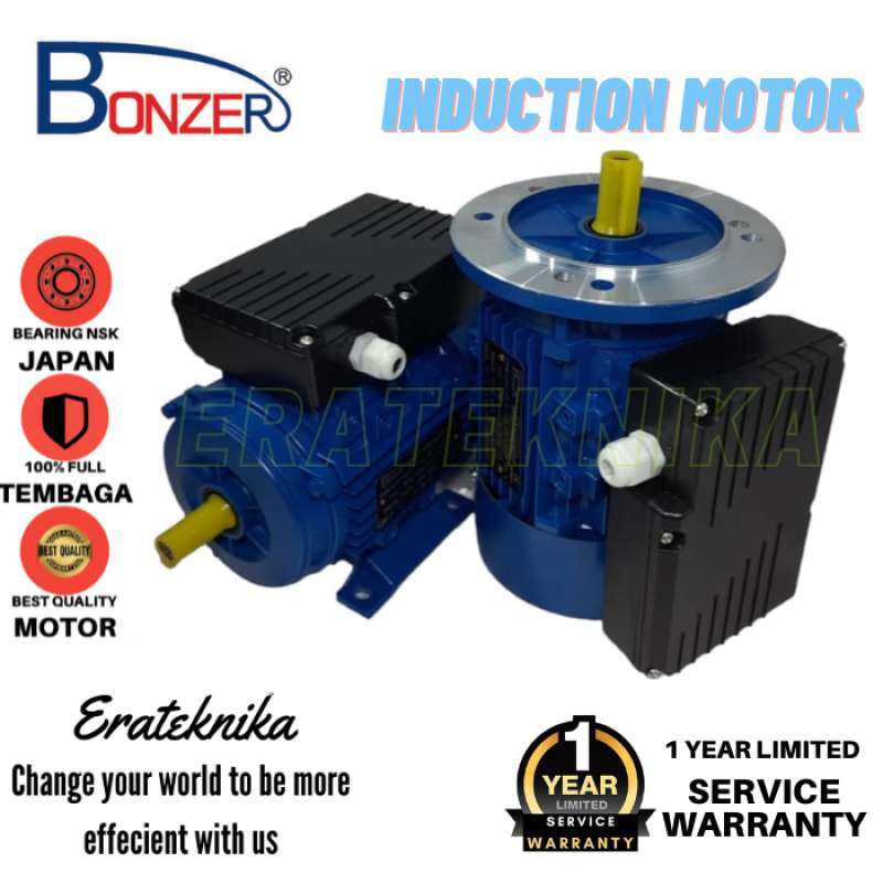 Promo Bonzer Induction Motor Bzs 712 0.75hp 0.55kw 2800rpm 1 Phase 2 Pole - B5 Diskon 29% Di ...