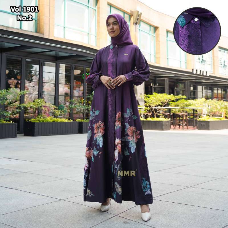 Jual Nmr Gamis Jetblack Rose Crape Kerah Vol 1901-2 - Xl Di Seller Nmr ...