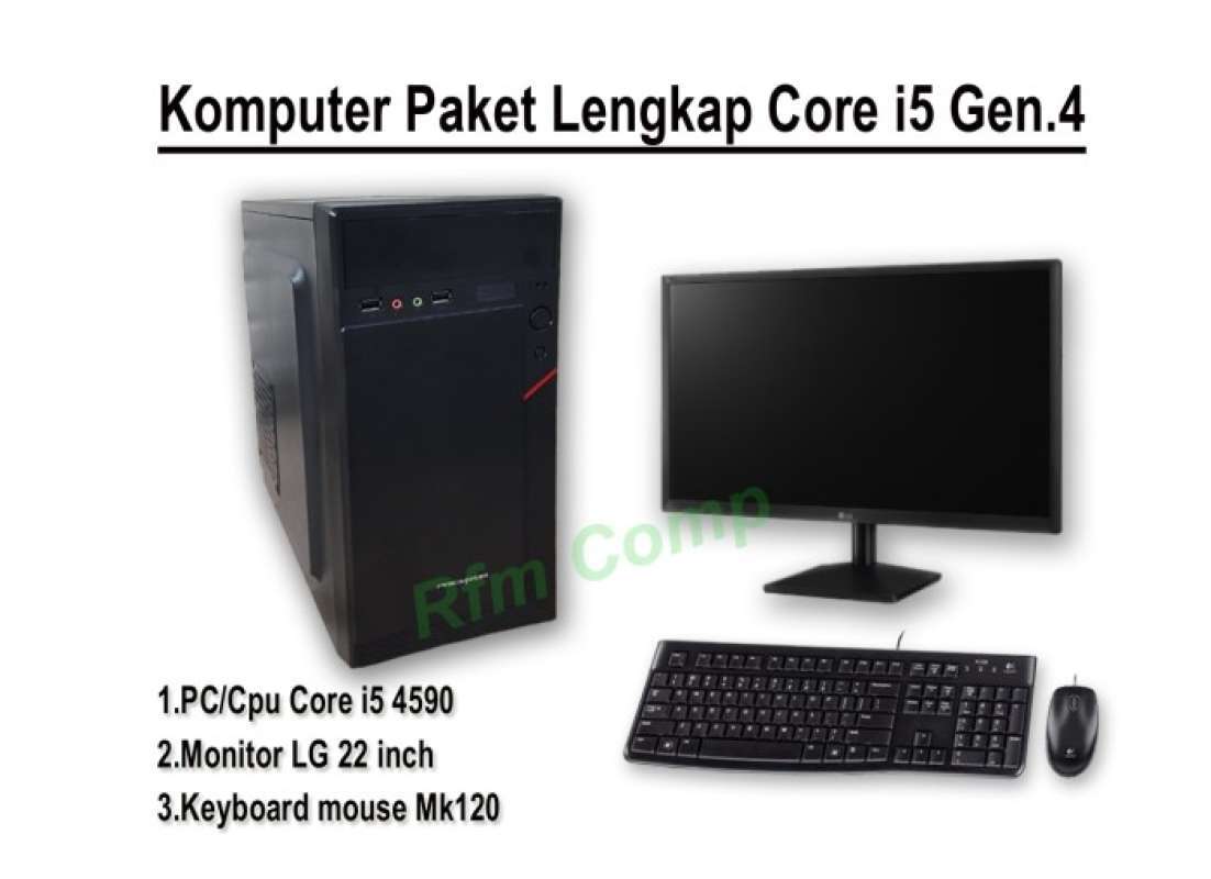 Jual Pc Lengkap Core I5 4590 + Monitor Led Keyboard Mouse di Seller ...