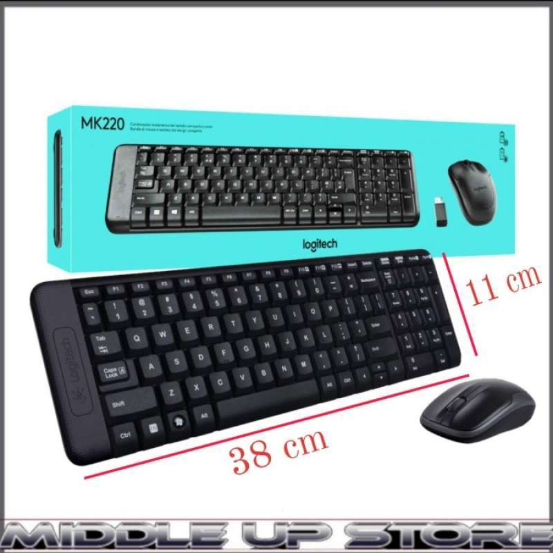 Promo Keyboard Mouse Wireless Logitech Mk 220 Original Diskon 23% di ...