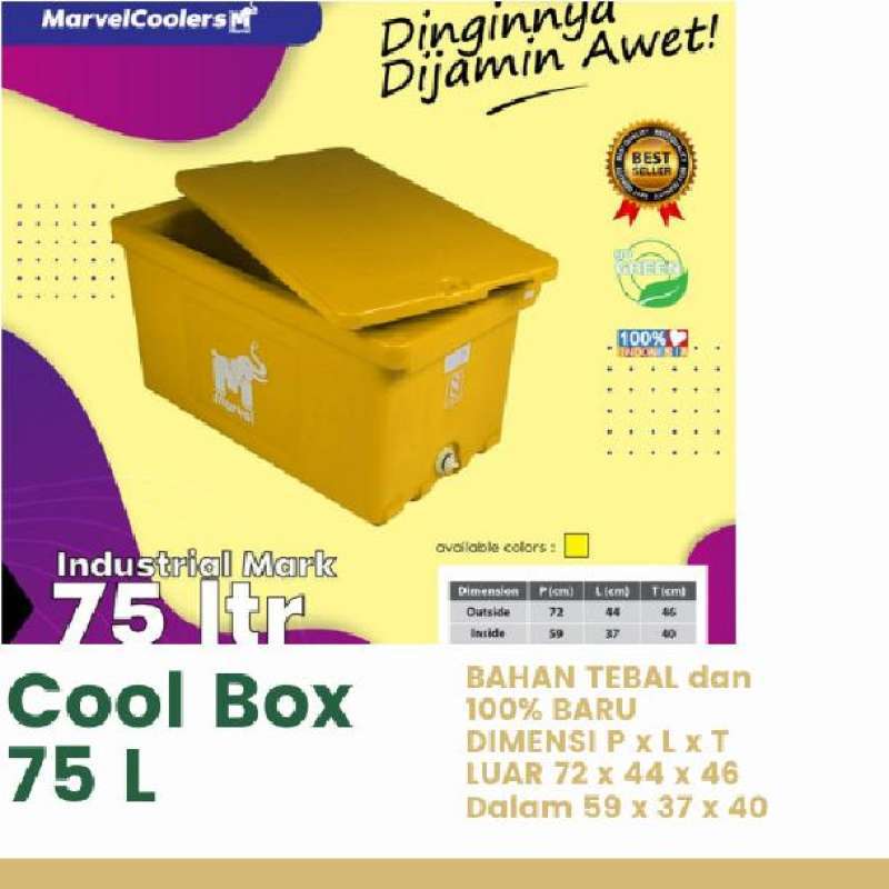 Jual Cooler Box Ice 75 Liter MARVEL engsel / Cool Box profil kotak es ...