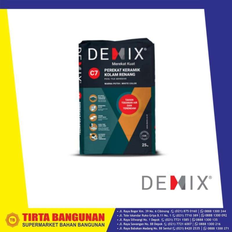 Promo Demix C7 Perekat Keramik Kolam Renang 25kg Diskon 6% Di Seller ...