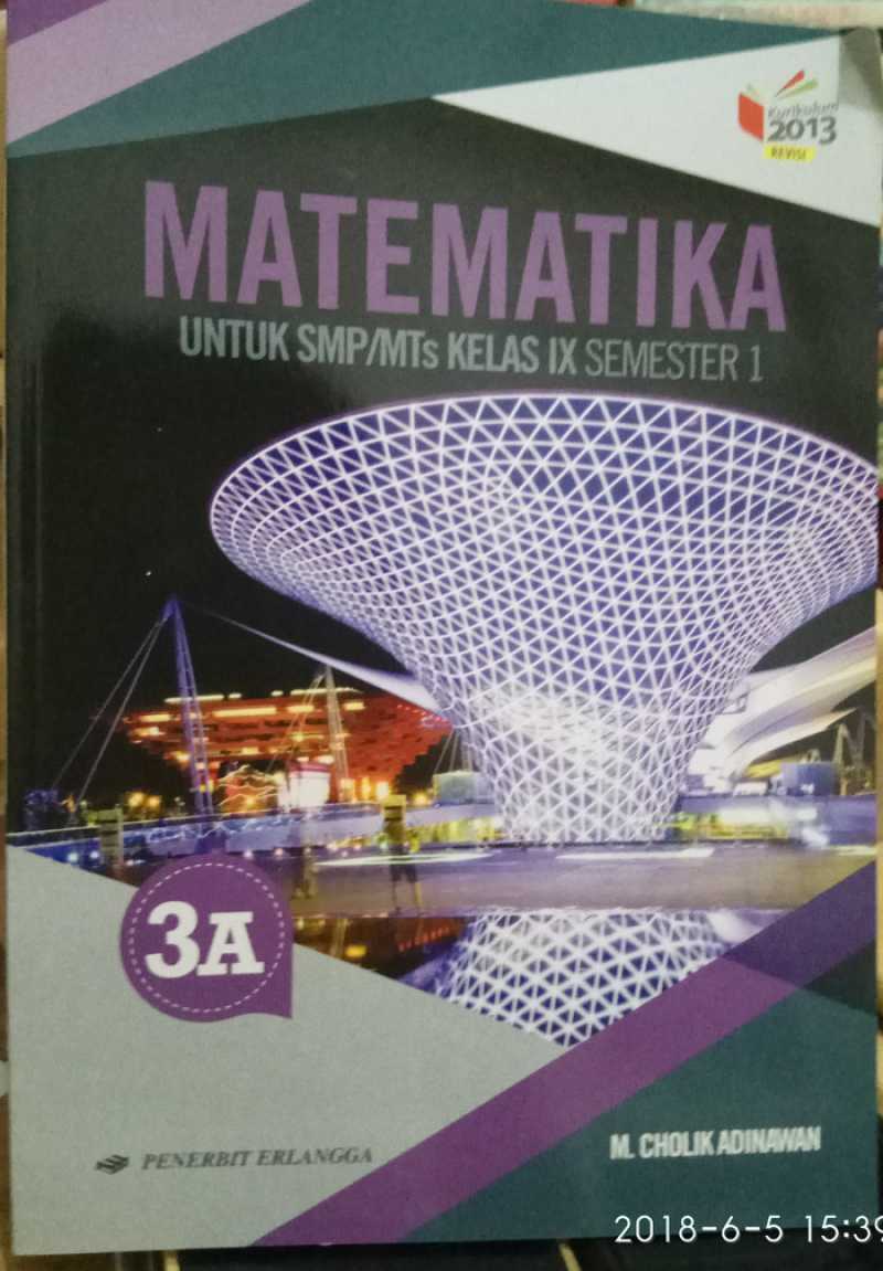 Promo Matematika Smp Jilid 3A/K13N Diskon 23% di Seller Emerald Store ...