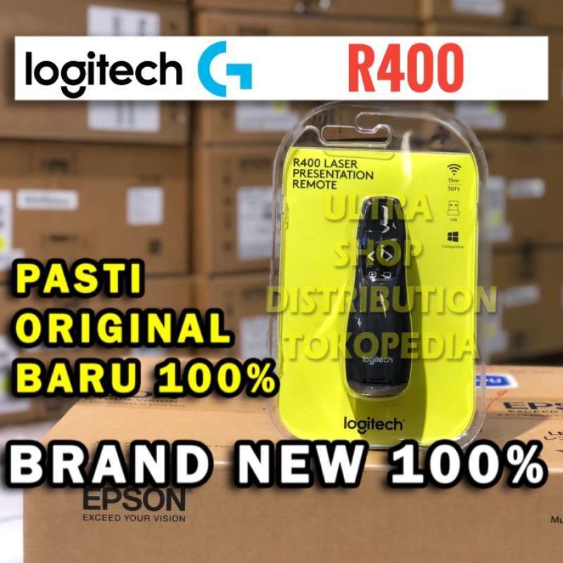 Promo Laser Pointer Logitech R400 Wireless Presentasi Original Resmi ...