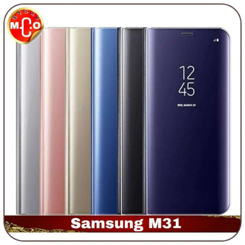 Jual Samsung Galaxy M31 Mirror Clear View Case Casing Sarung Cover Hp ...