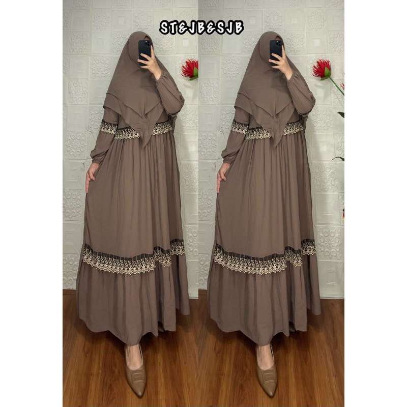 Jual Baju Dress Gamis Syar'i Seragaman Extra Jumbo Standar Seruti Set ...