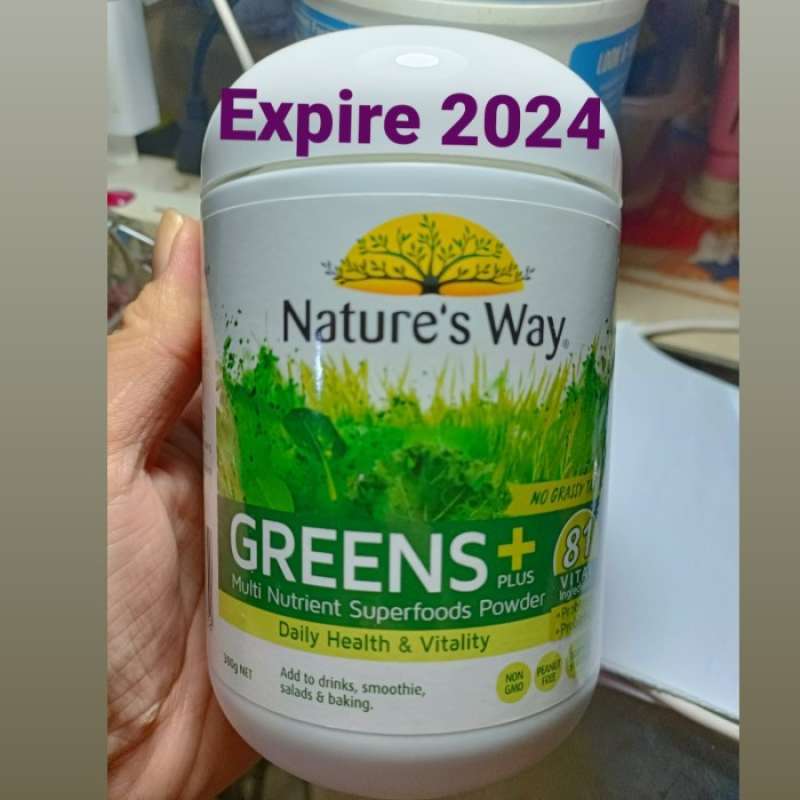 Jual Nature Way Greens + (plus) Multi Nutrient Superfoods Powder 300g ...