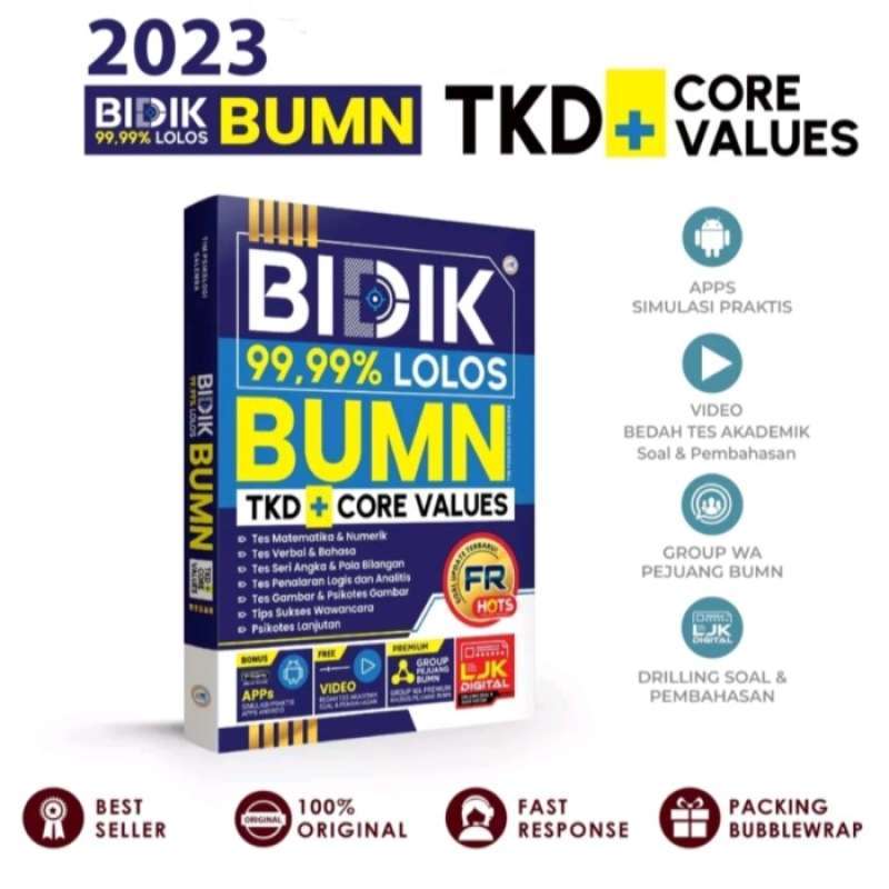 Promo BUKU BUMN 2023 - BIDIK 99,99% LOLOS BUMN TKD + CORE VALUES 2023 ...