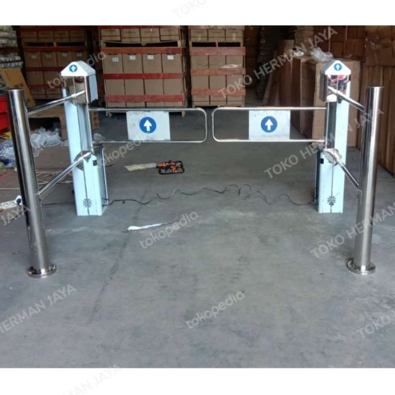 Promo Slim Swing Barrier Gate 1 Line Otomatis untuk Pergudangan Jalur Barang Diskon 33% di ...