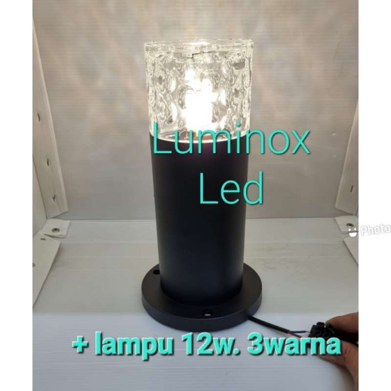 Promo lampu duduk pilar minimalis e27 segi kotak taman outdoor E27 ...
