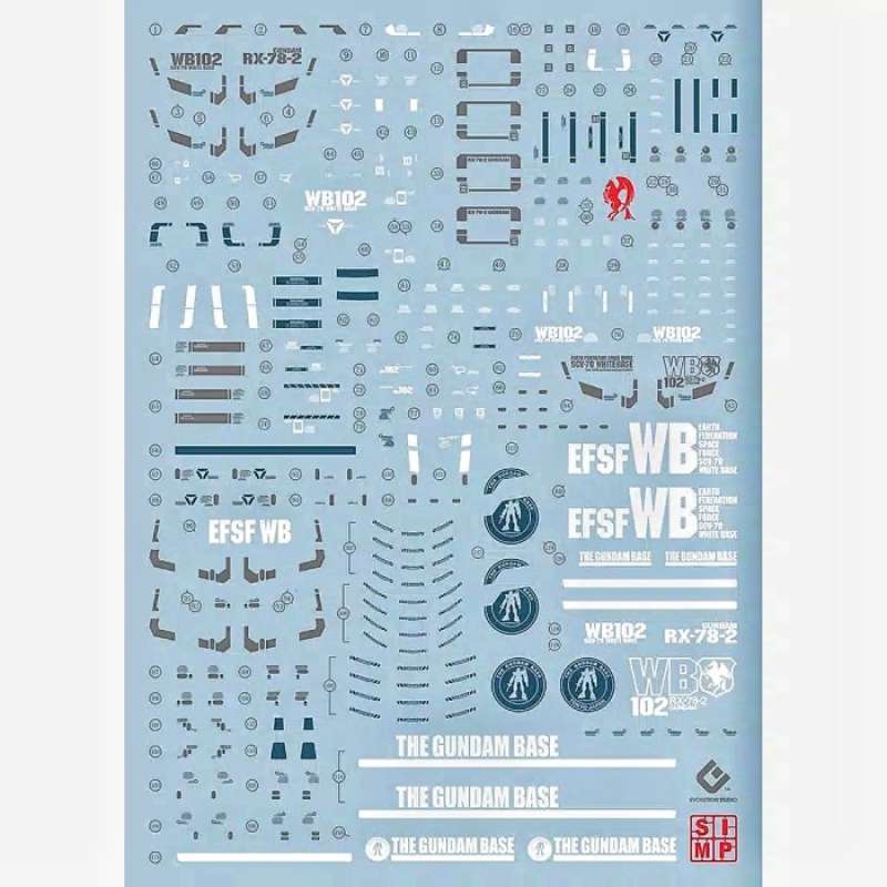 Jual Mg Rx-78-2 Gundam 3.0 The Gundam Base Water Decal Evo Simp Decal ...