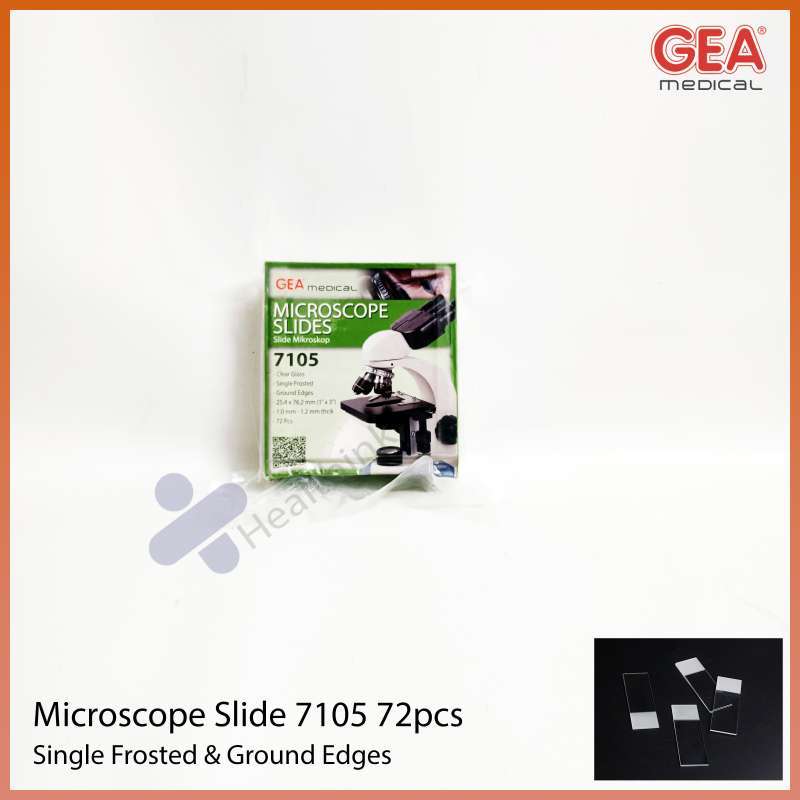 Jual GEA Microscope Slides Frosted 7105/ Kaca Objek Preparat/ Slide ...