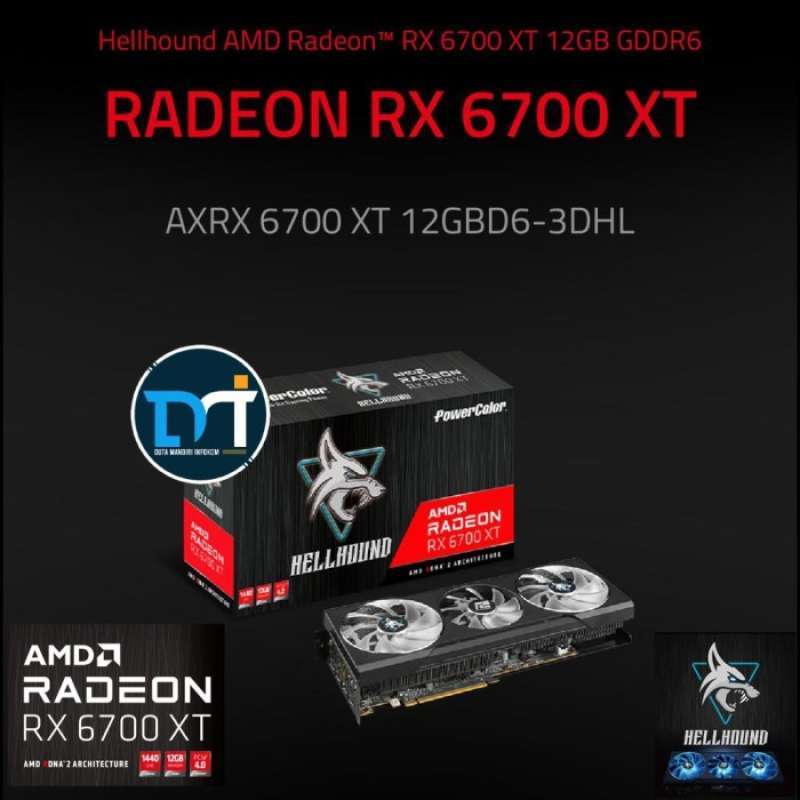 Promo PowerColor Hellhound AMD Radeon RX 6700 XT 12GB GDDR6 - Triple ...