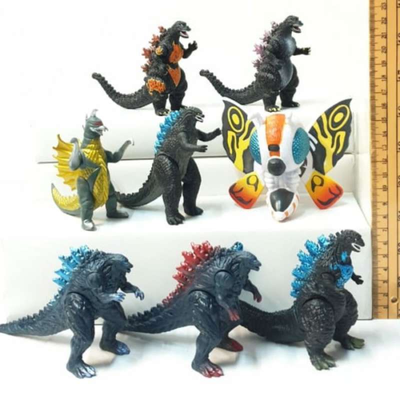 Promo ACTION FIGURE MONSTER KAIJU GODZILLA SET 8 PCS Diskon 33% di ...