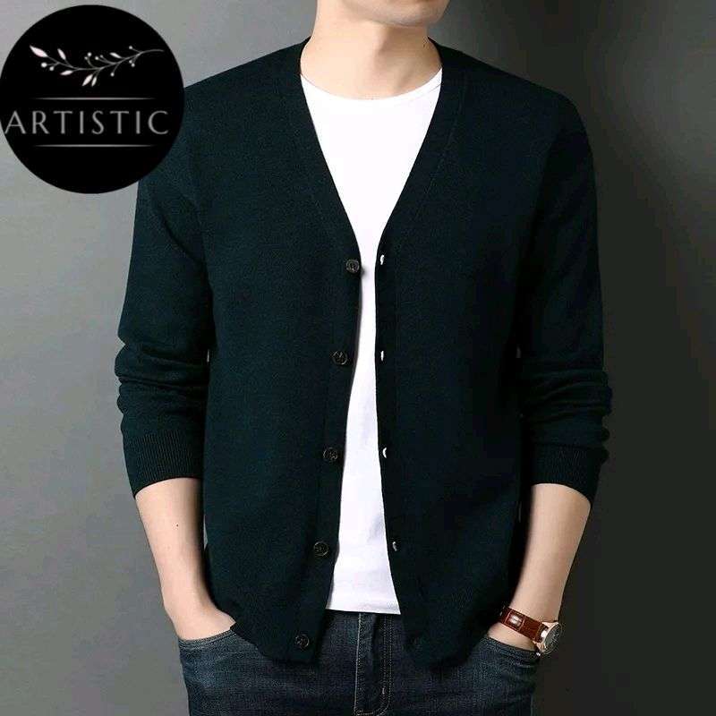Jual Cardigan Rajut Pria Korea Polos 100 Cotton Halus Premium Di Seller ...