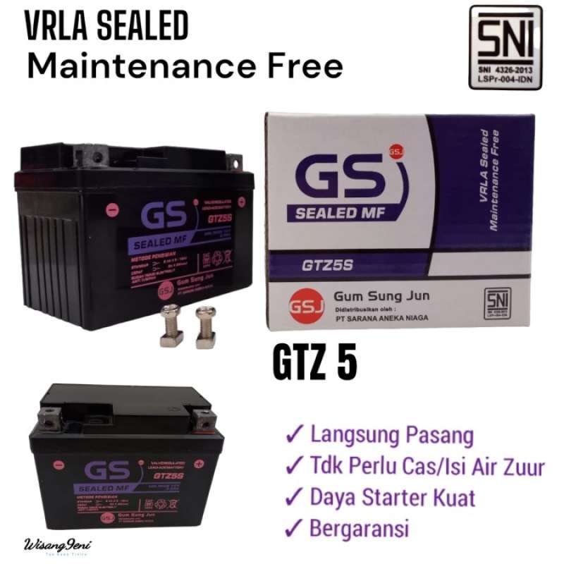 Promo Aki Motor Honda Beat Karbu Fi Esp Vario 110 Aki Kering 4 Ah Diskon 17% Di Seller Mekanik ...